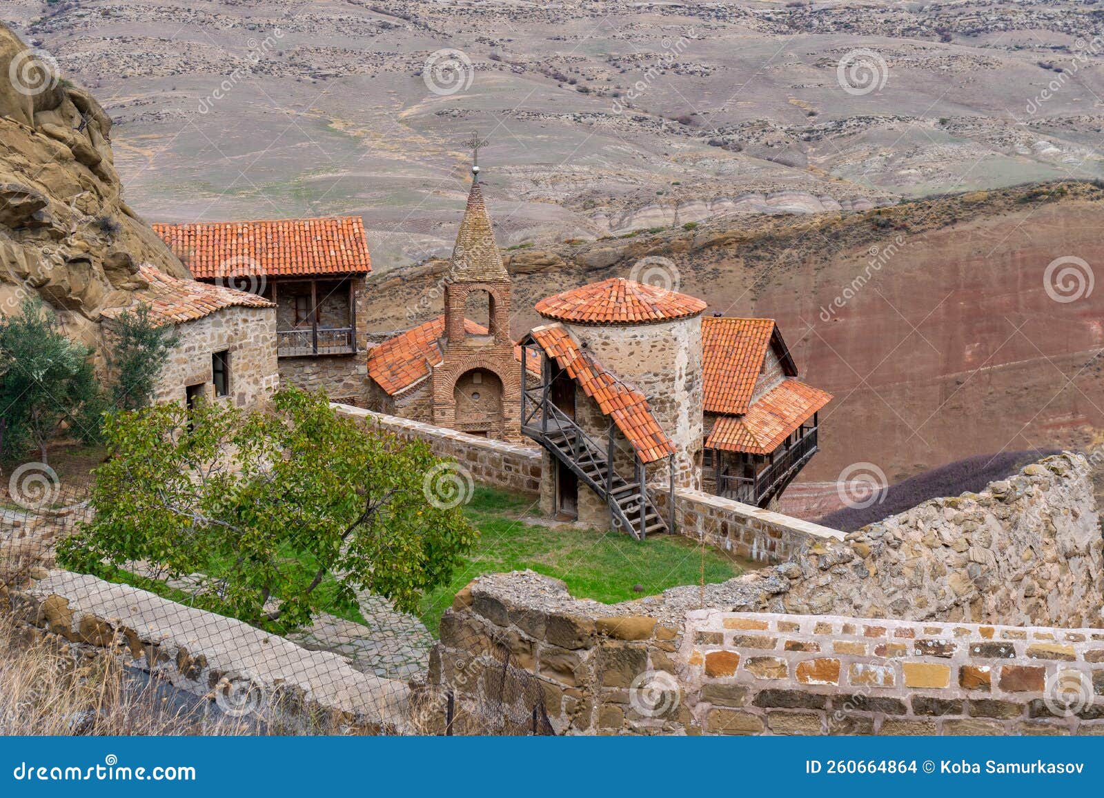 View of the Monastery Complex of David Gareja of Eastern Georgia Stock ...