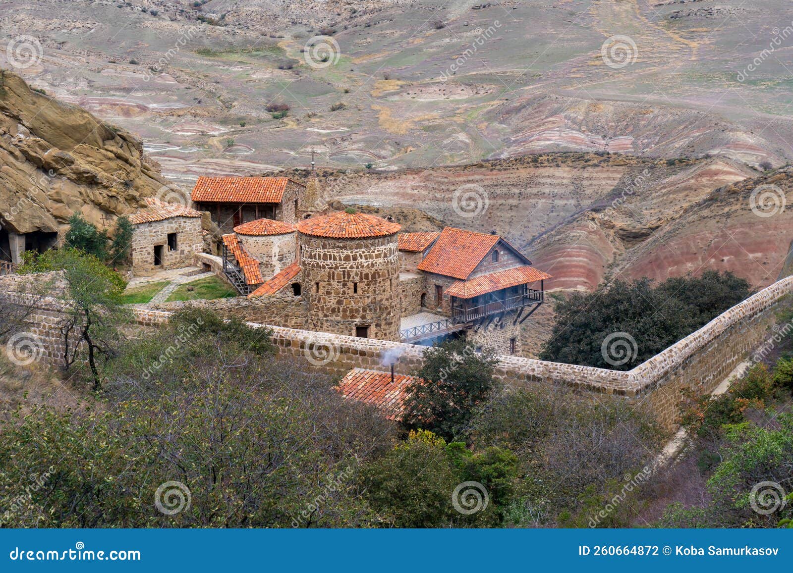 View of the Monastery Complex of David Gareja of Eastern Georgia Stock ...