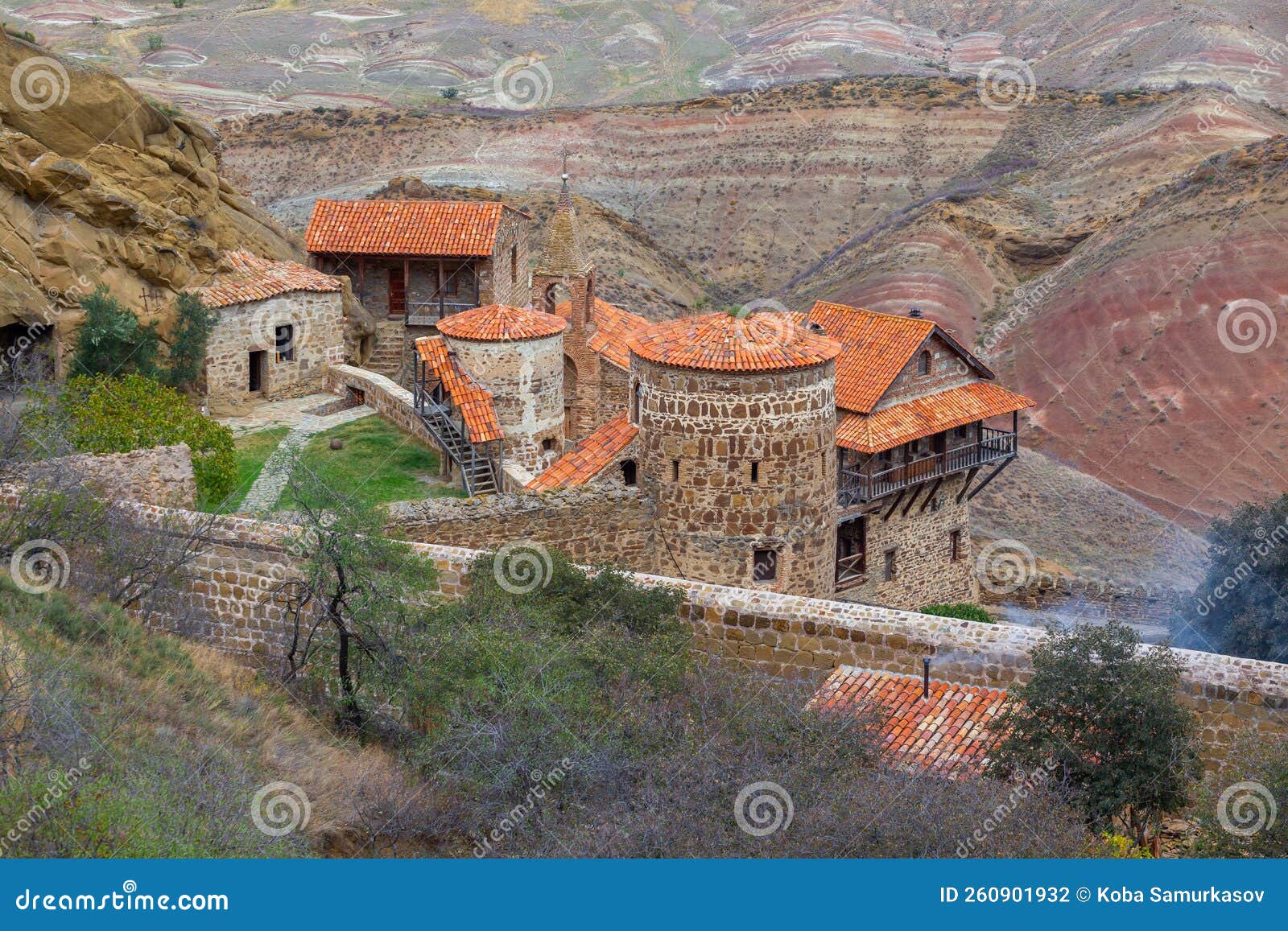 View of the Monastery Complex of David Gareja of Eastern Georgia Stock ...