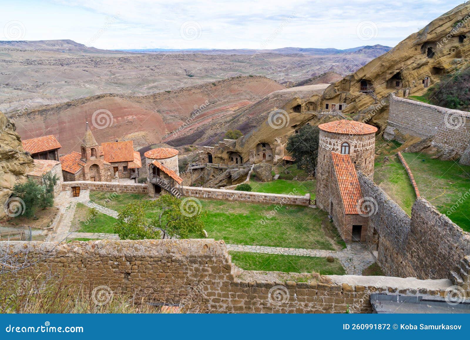 View of the Monastery Complex of David Gareja of Eastern Georgia Stock ...