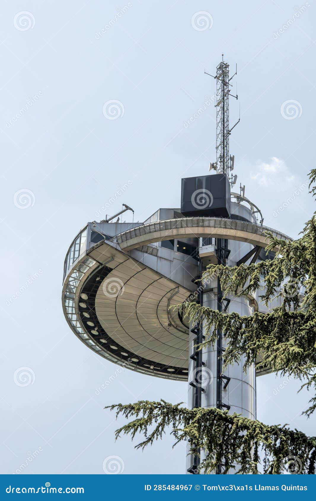 View of the Moncloa Lighthouse in Madrid Stock Image - Image of ...