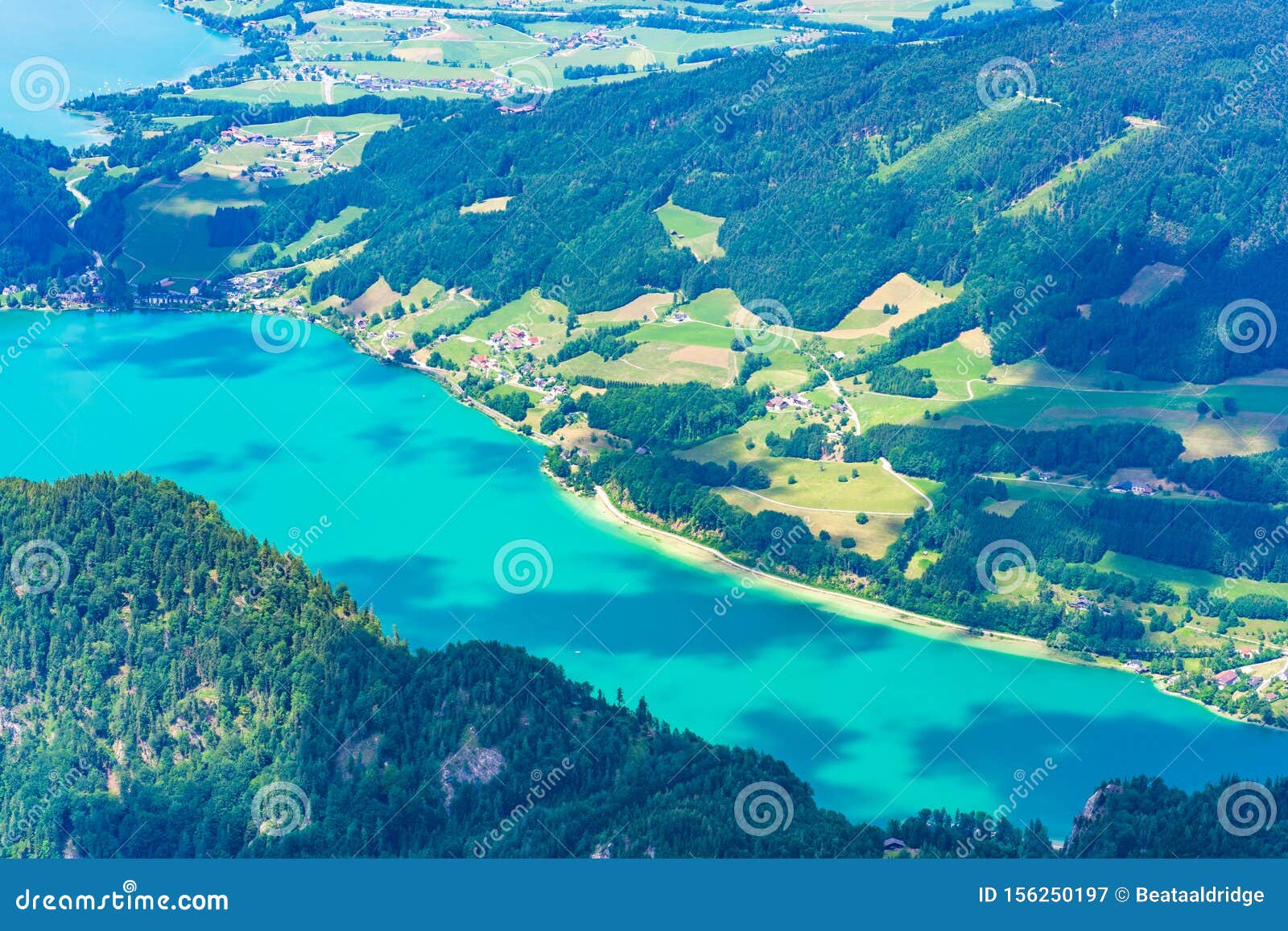 View of Mondsee Lake, Austria Stock Image - Image of panorama, outdoors ...