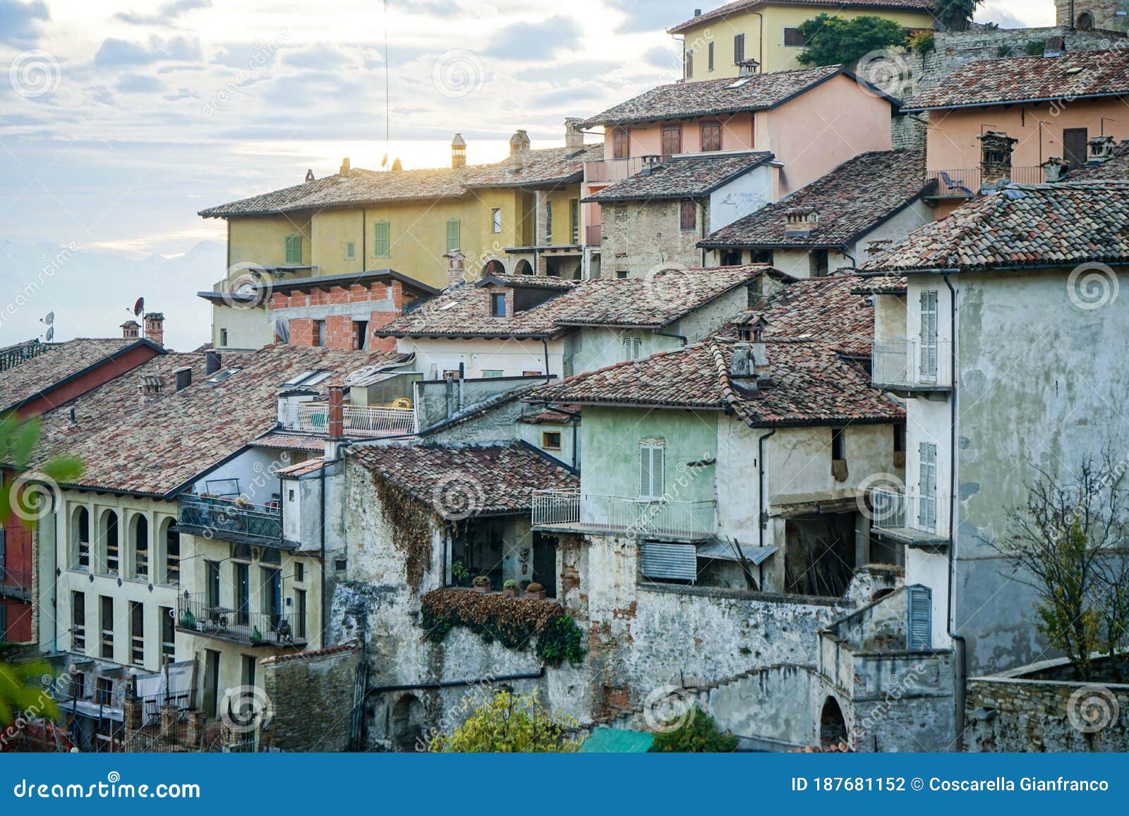 View of Monforte D`Alba, Italy Stock Photo - Image of piedmont, alba ...