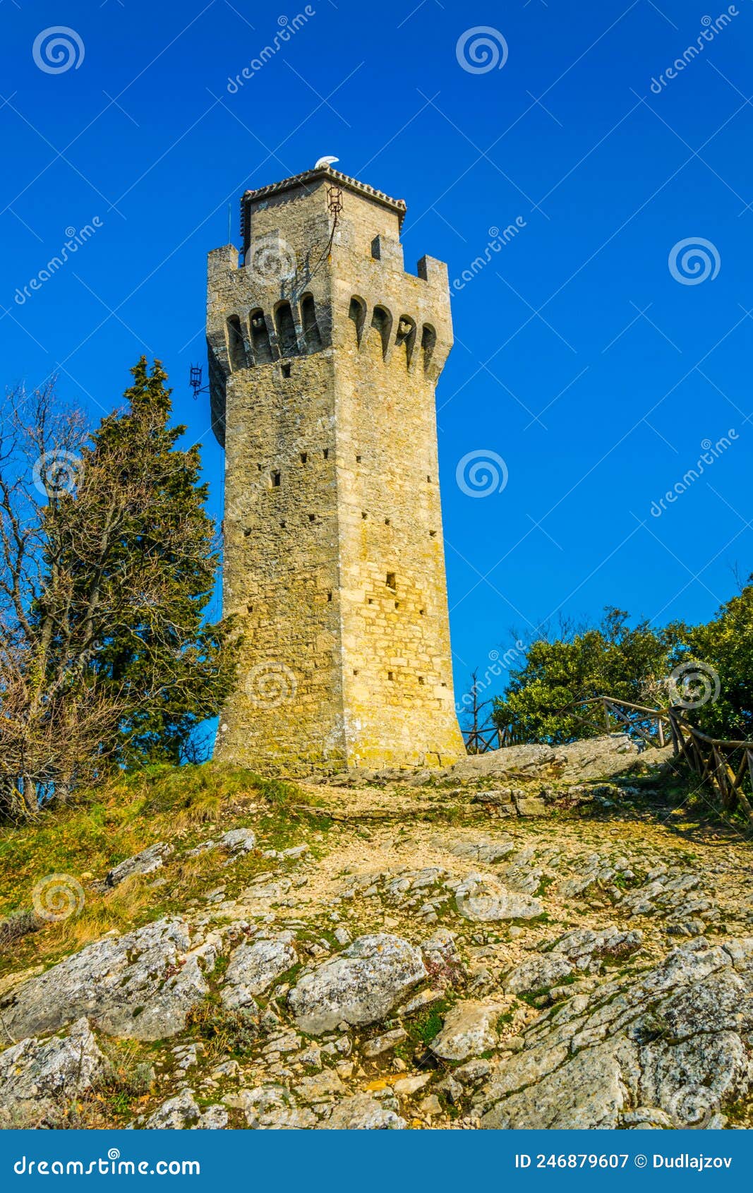View of the Montale, the Third Tower of San Marino...IMAGE Stock Image ...