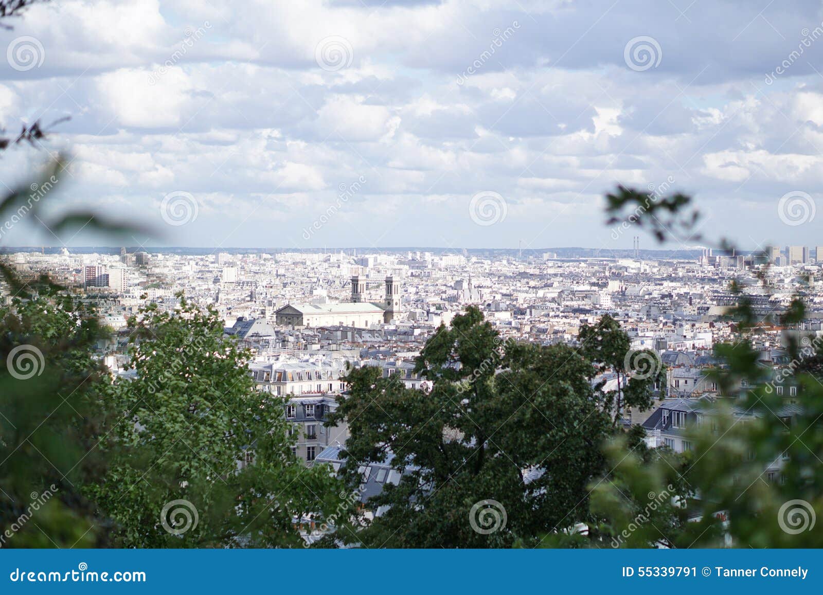 The view from Montmartre stock image. Image of glorius - 55339791