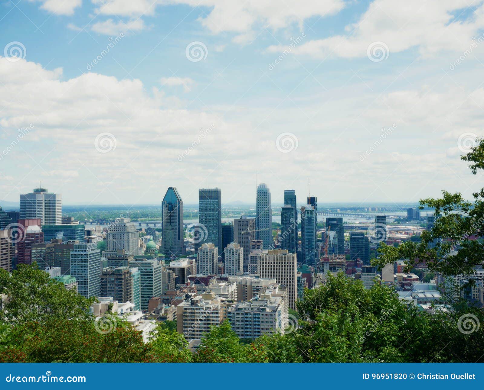 View of Montreal from the Mount-Royal, Quebec, Canada Stock Photo ...
