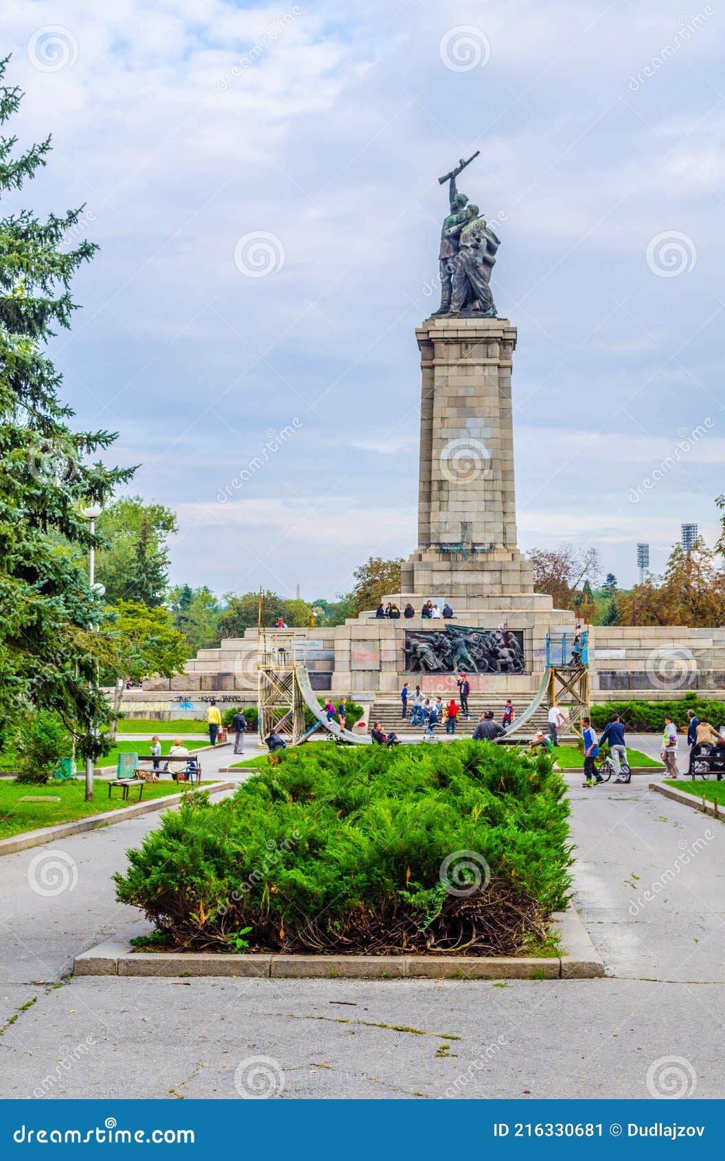 View of the Monument of the Soviet Army in Sofia, Bulgaria Editorial ...