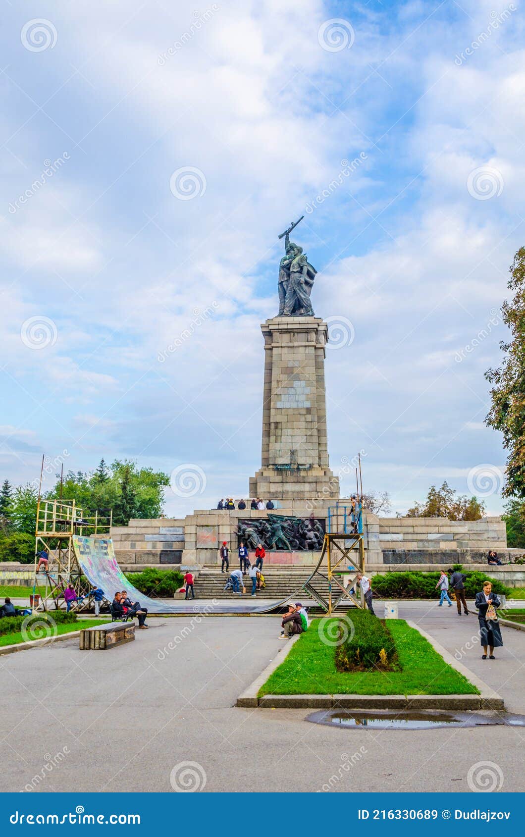 View of the Monument of the Soviet Army in Sofia, Bulgaria Editorial ...