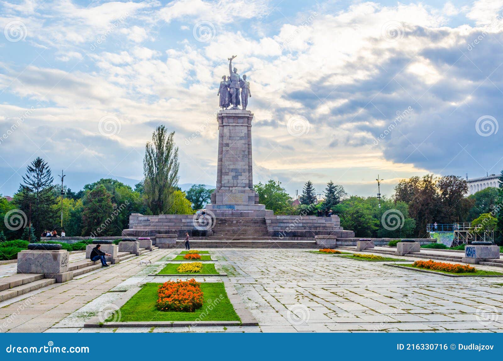 View of the Monument of the Soviet Army in Sofia, Bulgaria Editorial ...