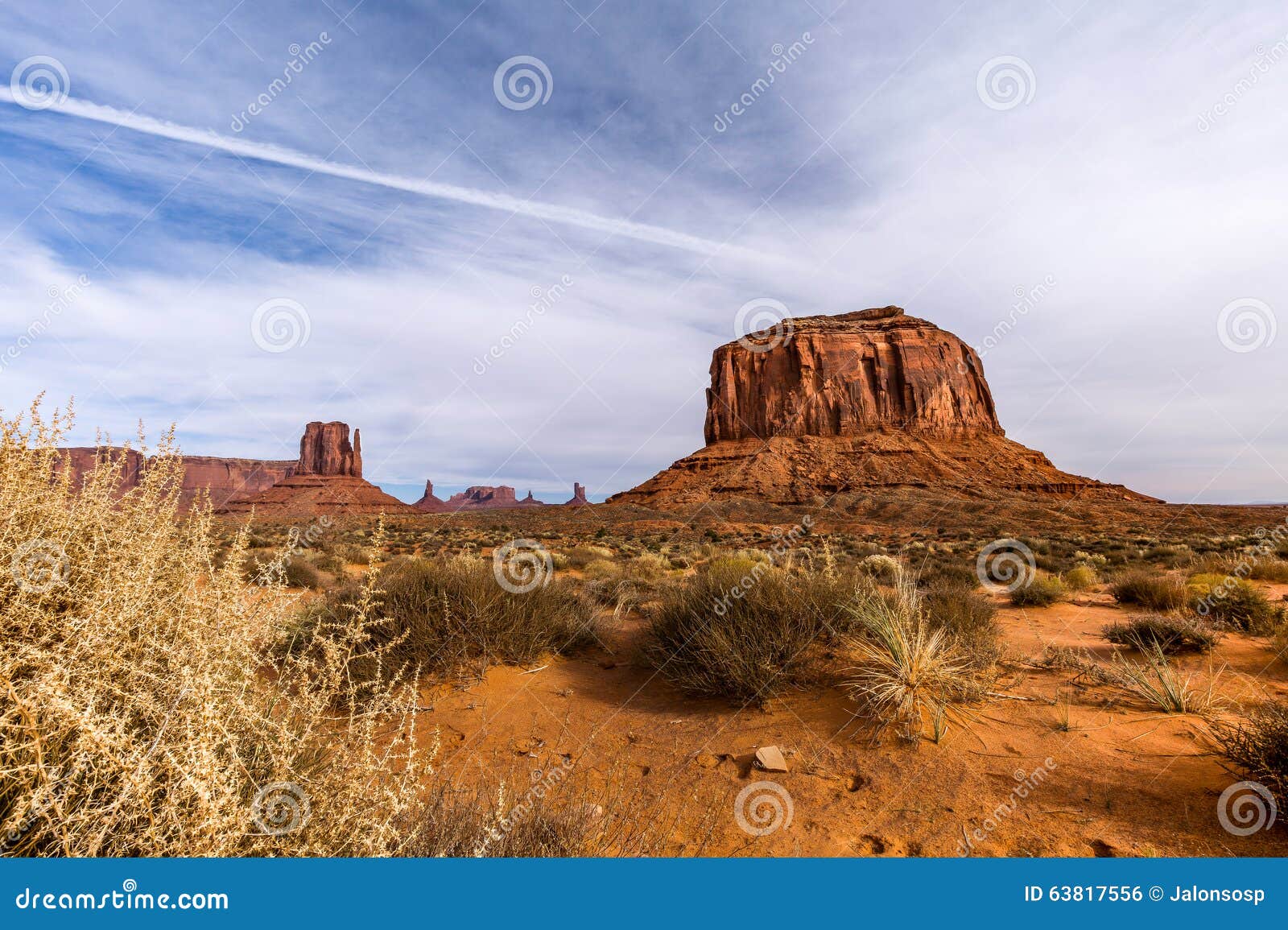 View of Monument Valley stock photo. Image of reserve - 63817556