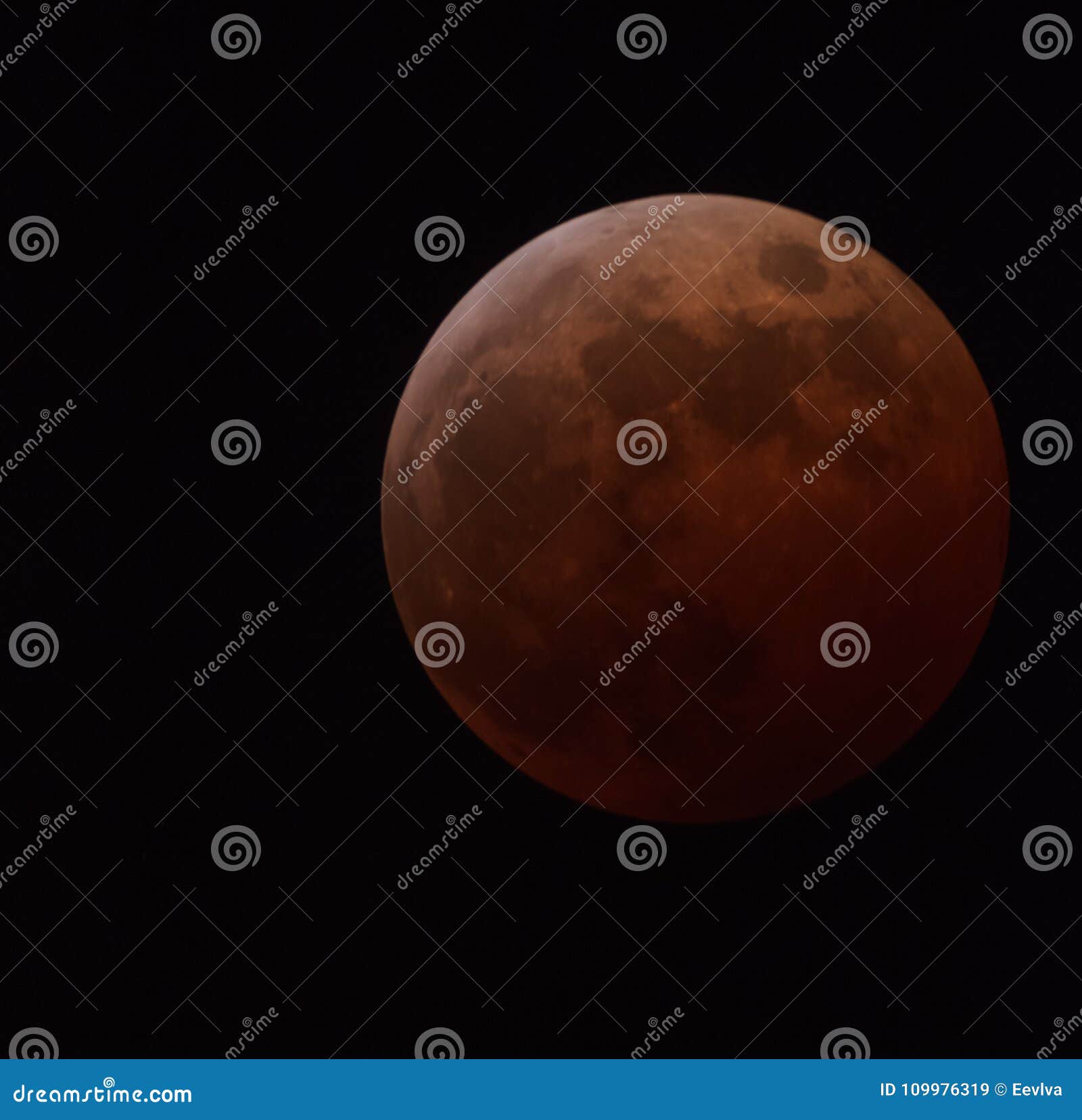 Moon Eclipse through Telescope. Stock Image - Image of science, nature ...