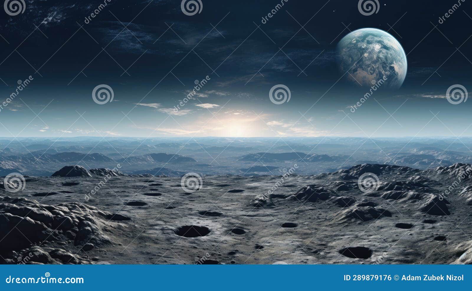 A View of the Moon from Space Stock Illustration - Illustration of view ...