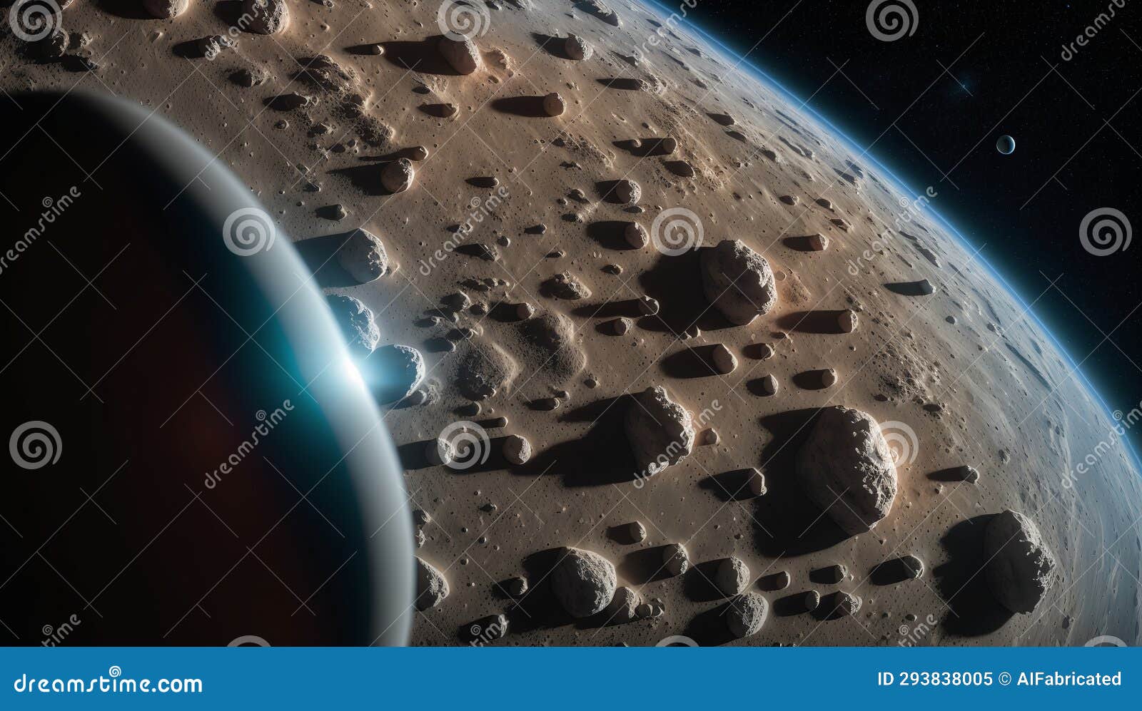 A View of the Moon from the Surface of the Moon Stock Illustration ...