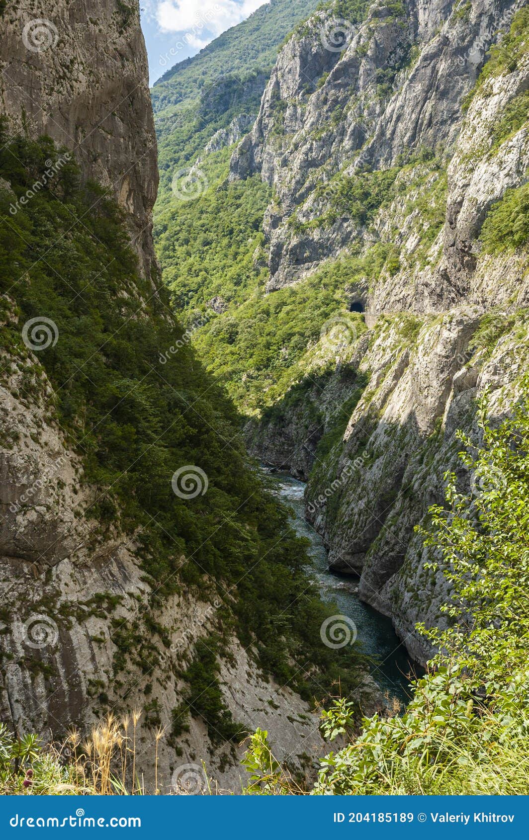 View of the Moraca River Valley, Montenegro Stock Image - Image of ...