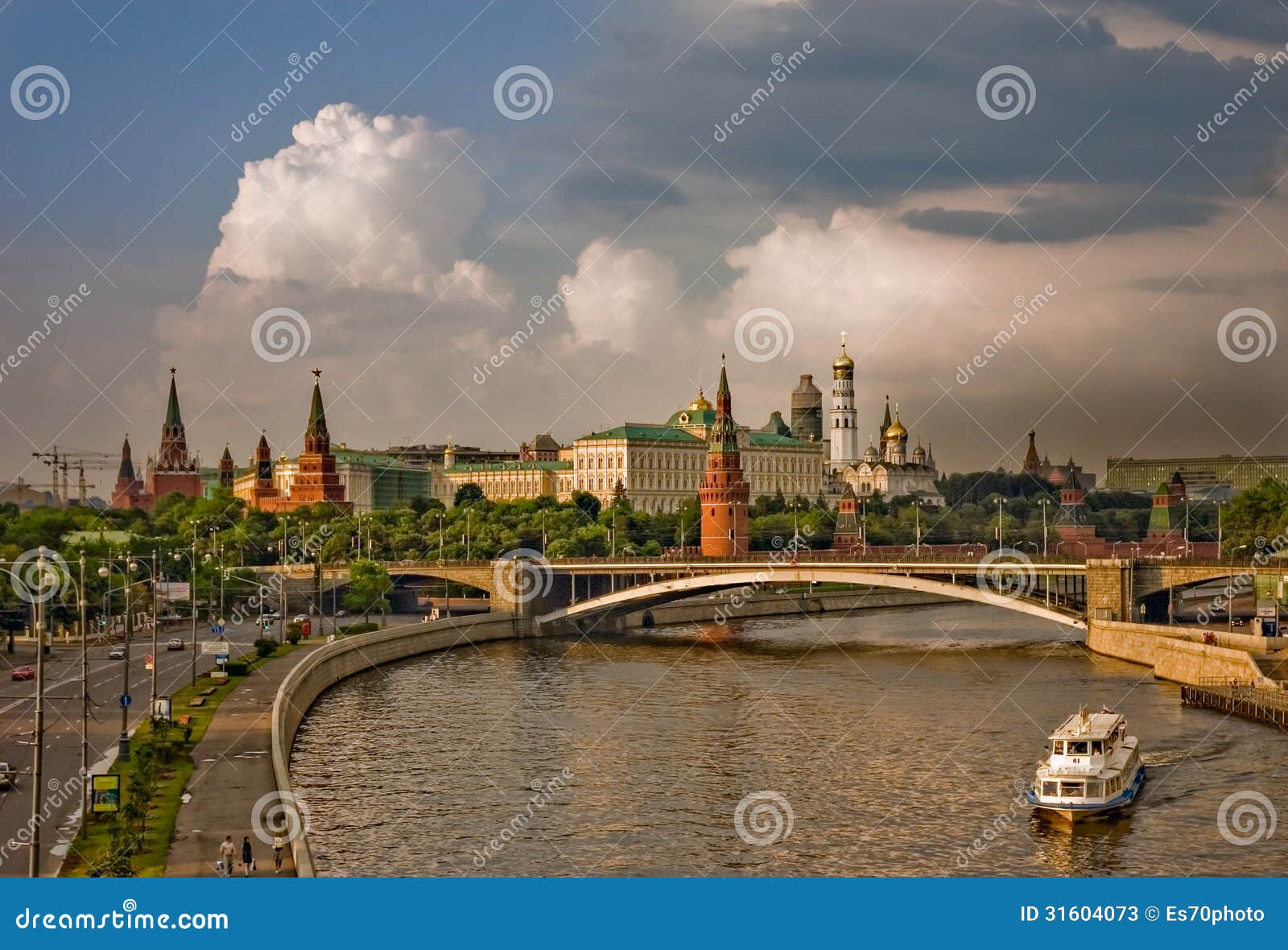 A View of Moscow Kremlin after Rain Stock Image - Image of tower ...