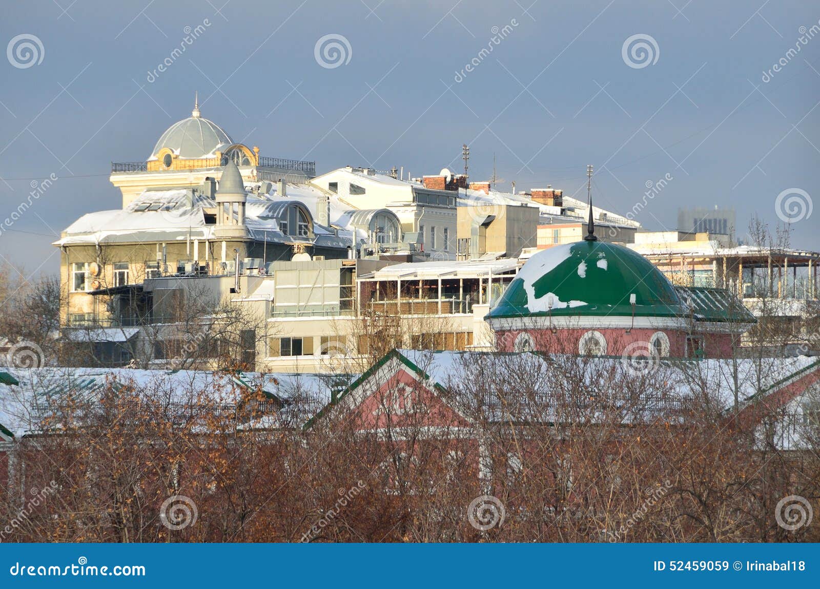 View for Moscow Roofs in the Winter Stock Image - Image of house ...