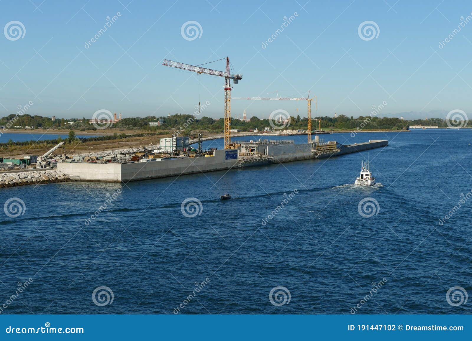 MOSE Project of Venice Lagoon Under Construction Editorial Photography ...