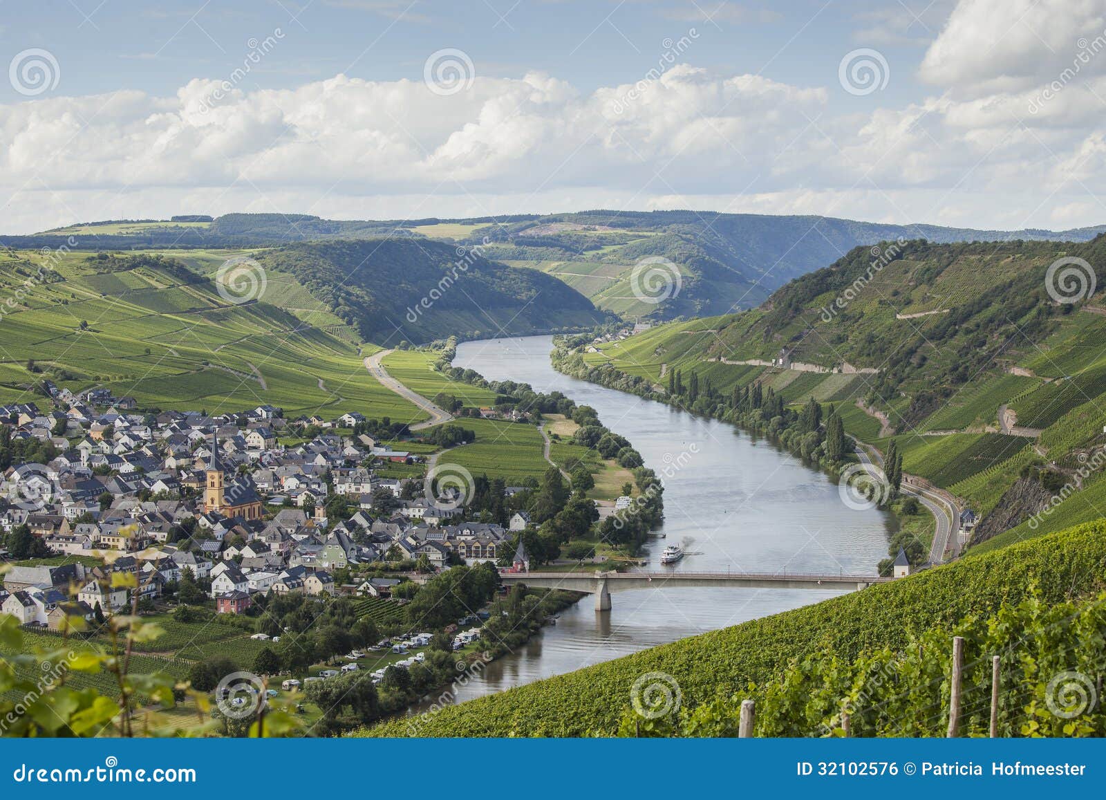 View on Mosel valley stock photo. Image of moselle, european - 32102576