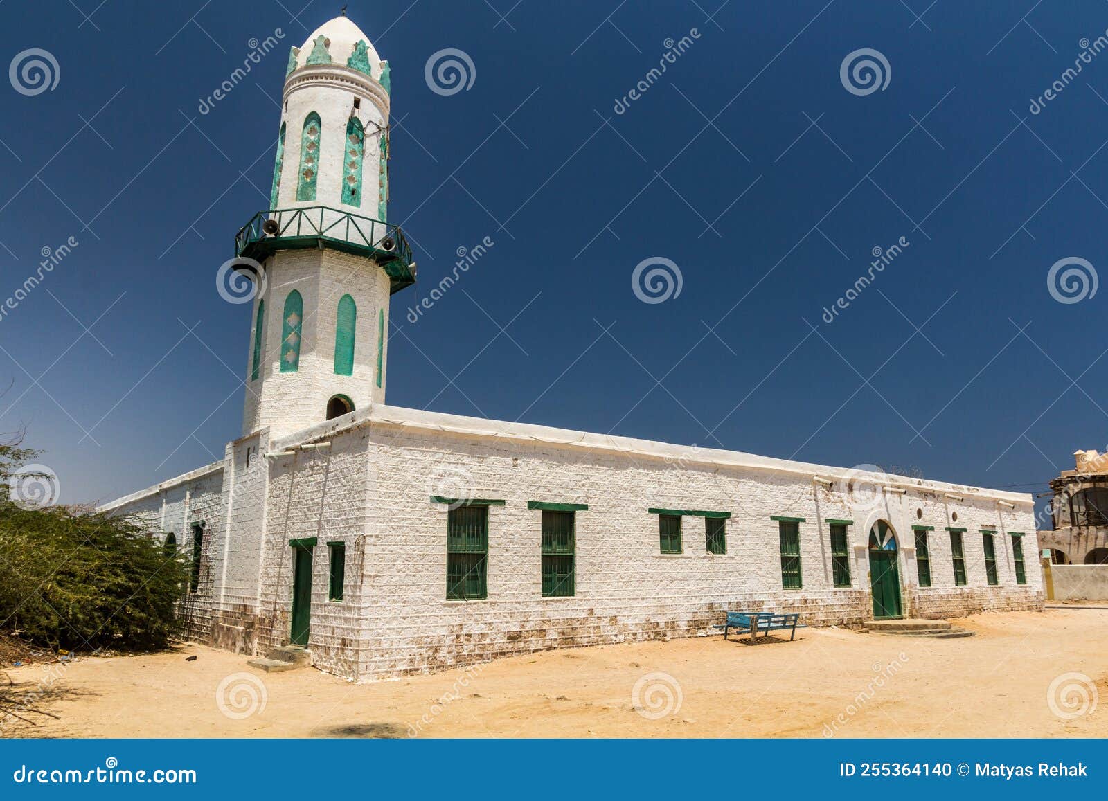 View of a Mosque in Berbera, Somalila Stock Photo - Image of tower ...