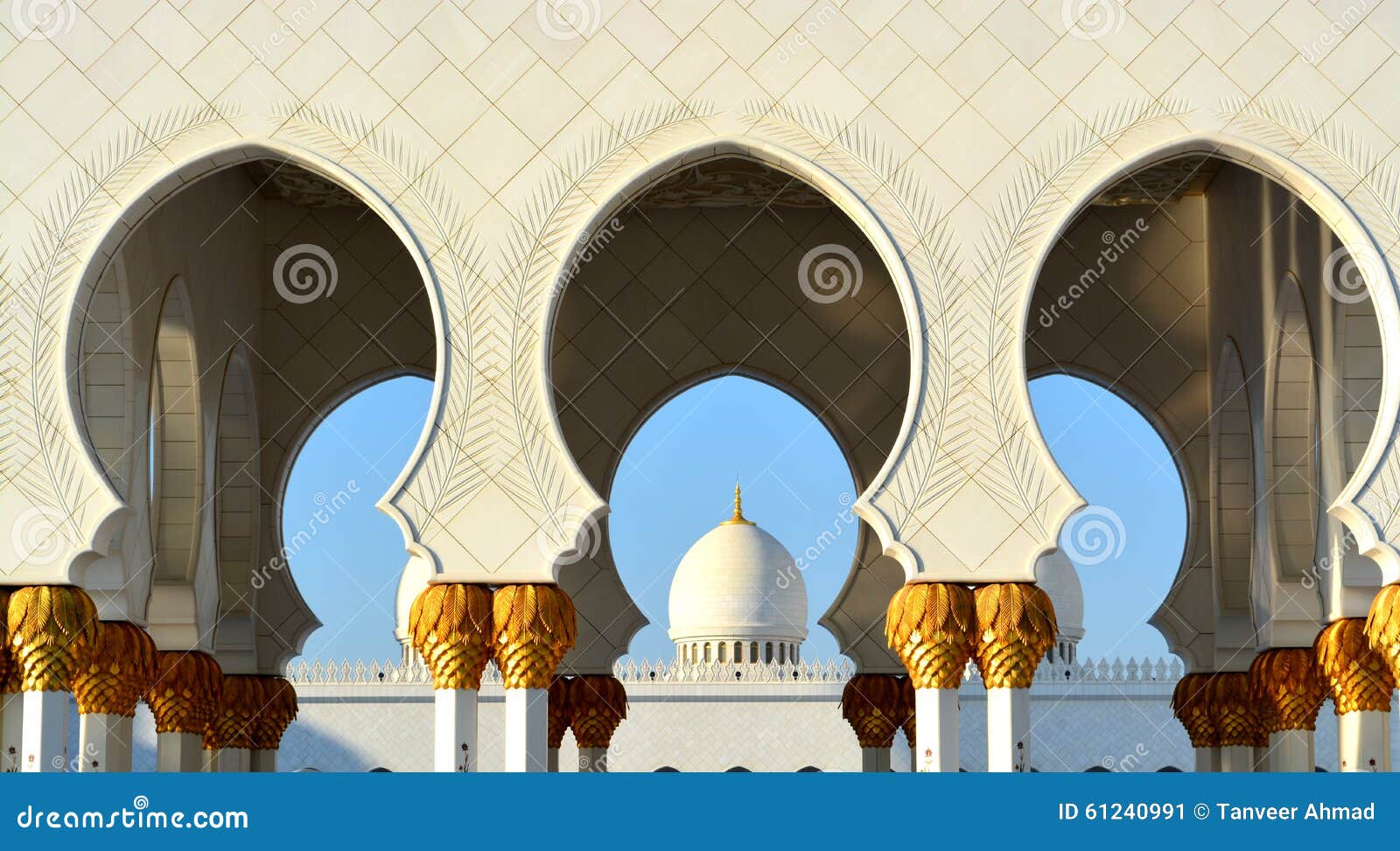 View of Mosque Dome in Islamic Culture Stock Image - Image of famous ...