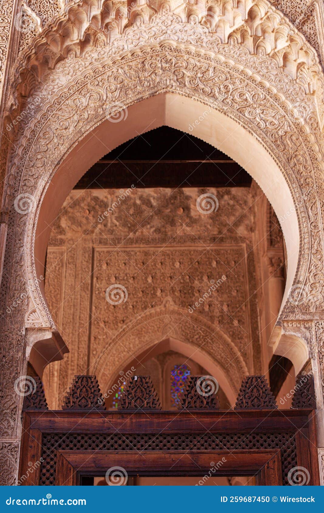 View of the Mosque Wall Details in Morocco Editorial Image - Image of ...