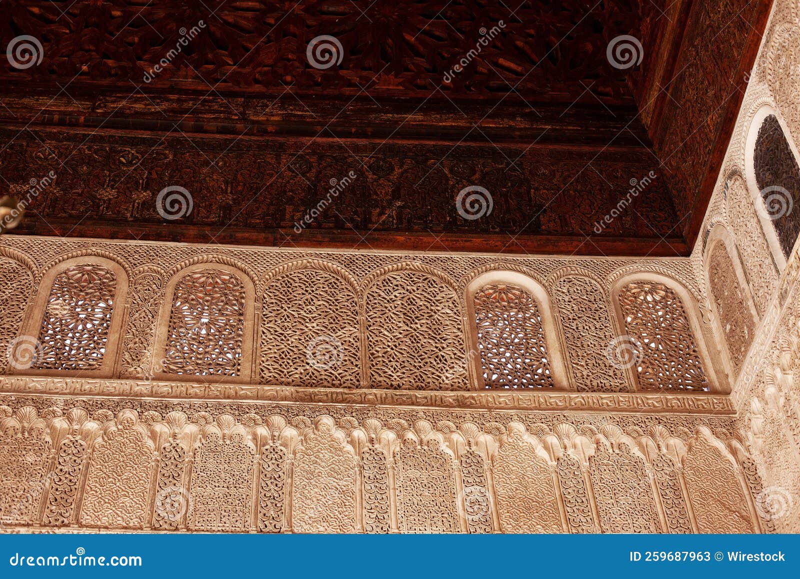 View of the Mosque Wall Details in Morocco Editorial Stock Photo ...