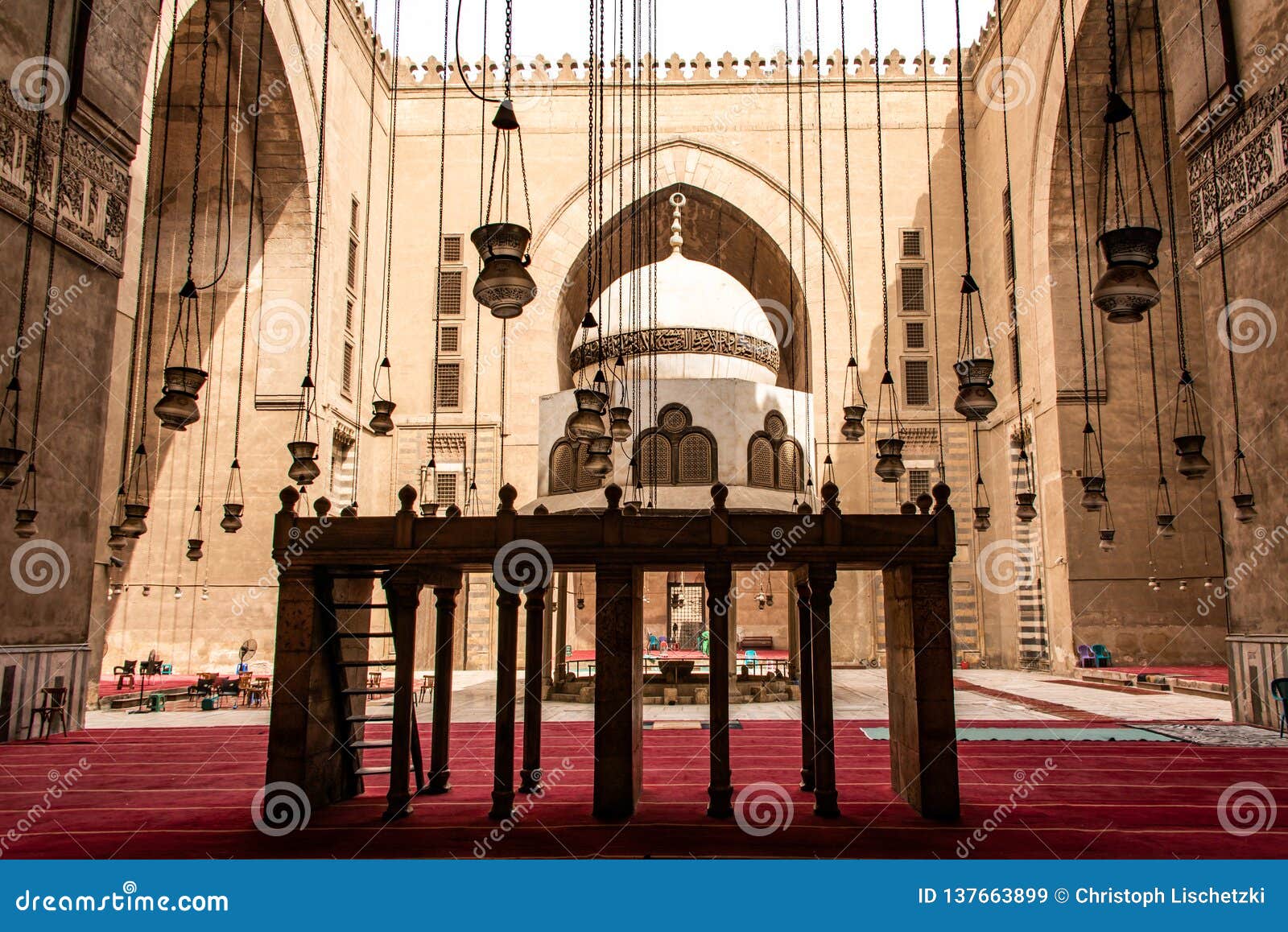 The Great Mosques of Sultan Hassan and Al-Rifai in Cairo - Egypt Stock ...