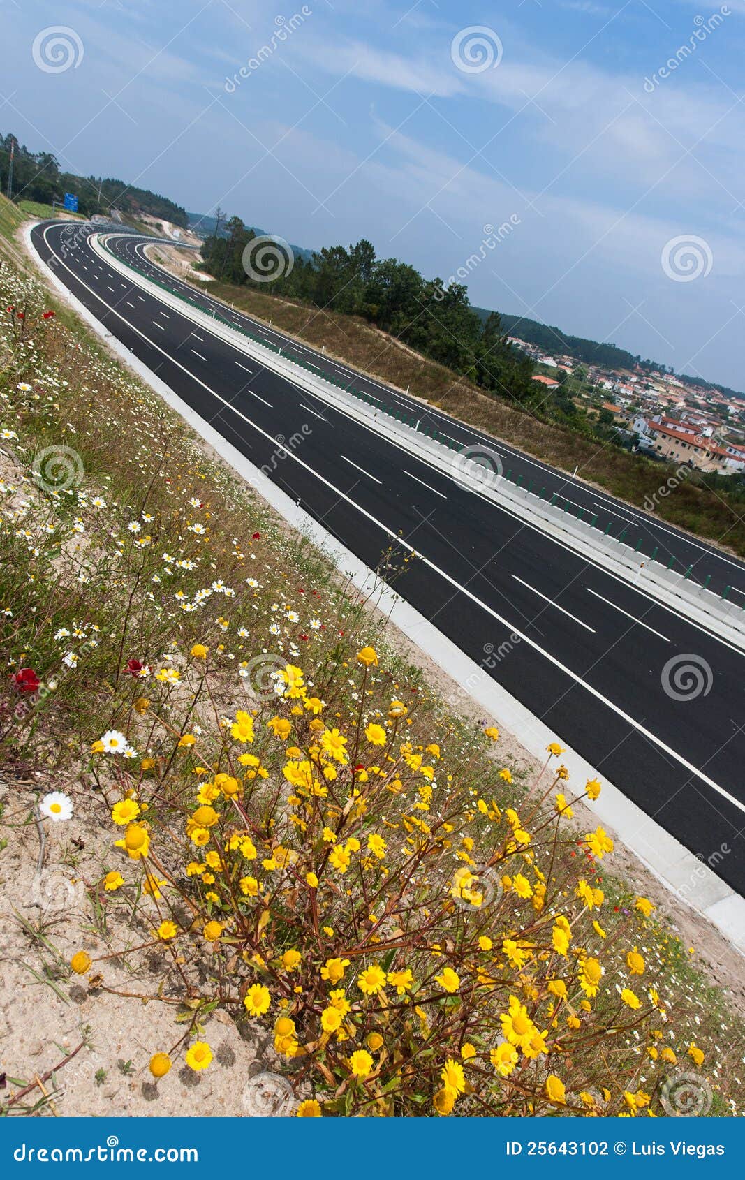View of motorway stock photo. Image of asphalt, road - 25643102