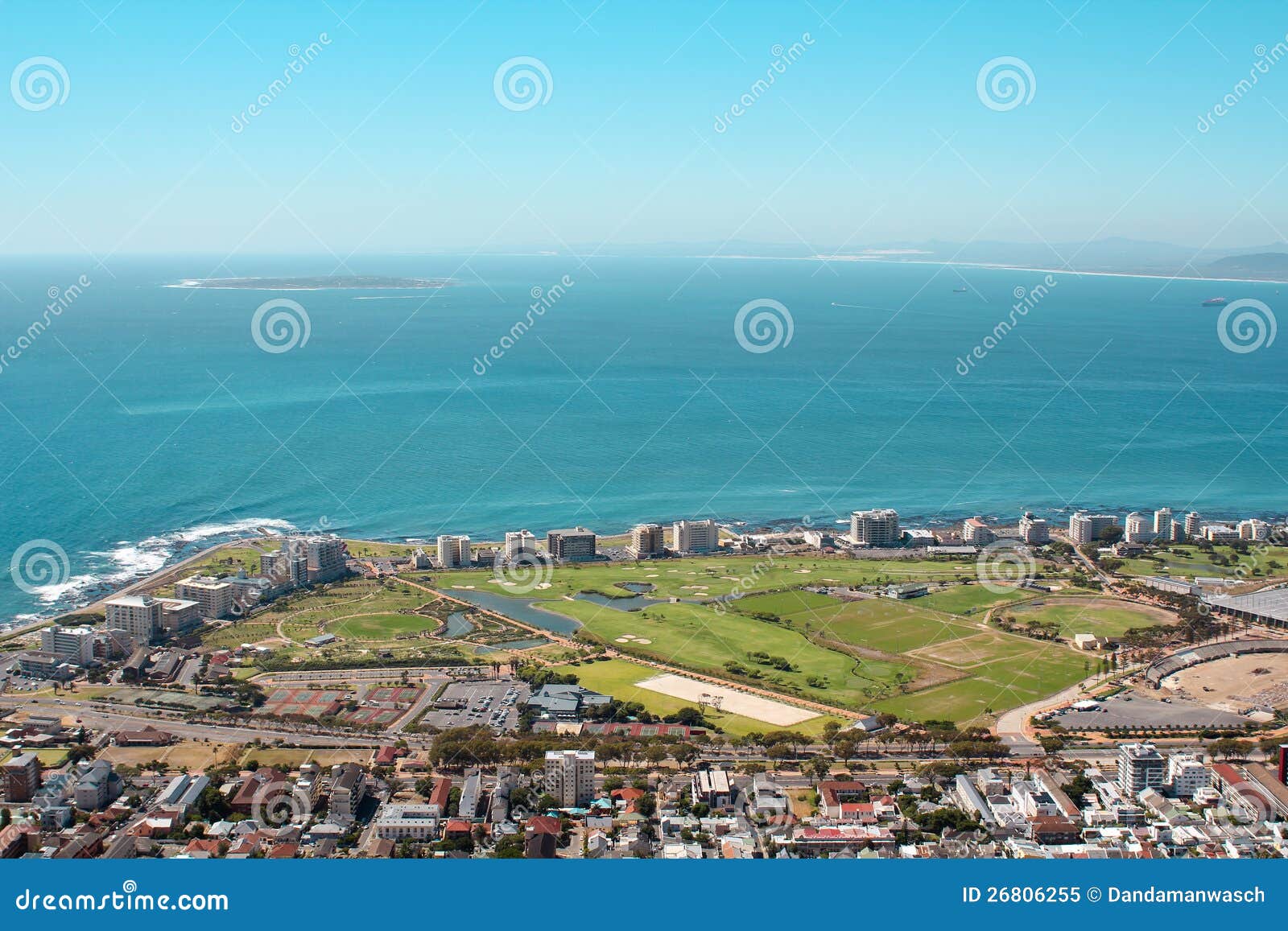 View of Mouille Point stock image. Image of blue, atlantic - 26806255