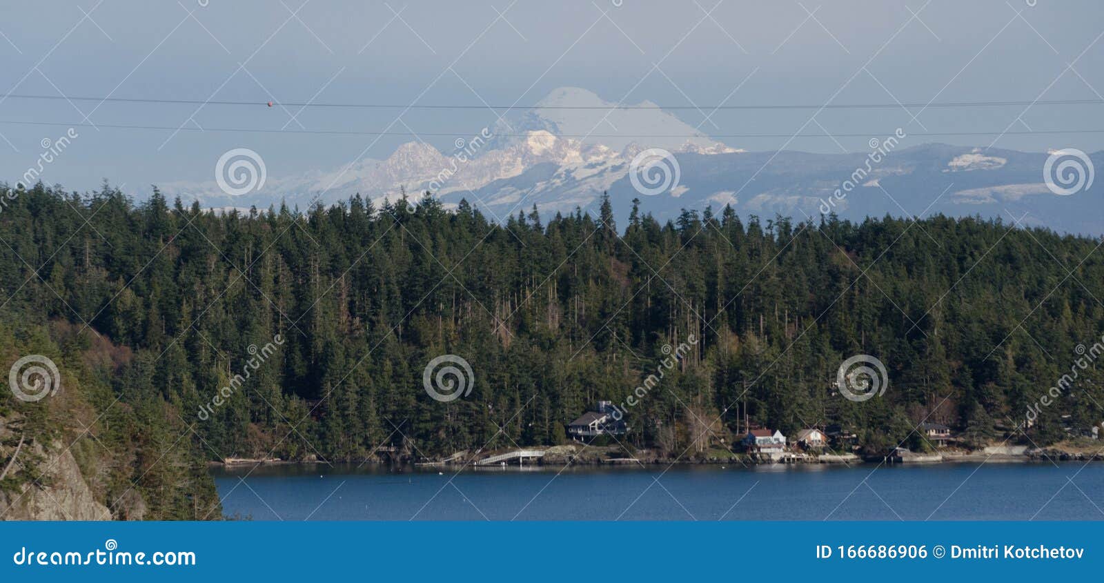 View of Mount Baker from Deception Pass Stock Photo - Image of kulshan ...