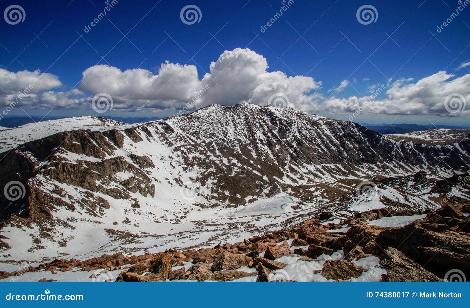 A View from Mount Bierstadt Stock Image - Image of climbing, mount ...