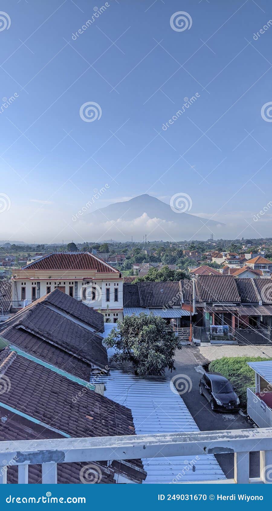 The View of Mount Cikurai in the Morning Stock Photo - Image of clouds ...
