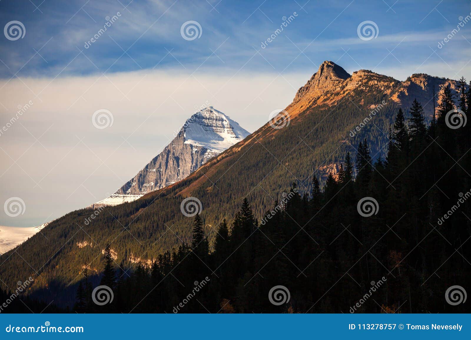 Mount Columbia, Tallest Peak in Alberta, Canada Stock Image - Image of ...
