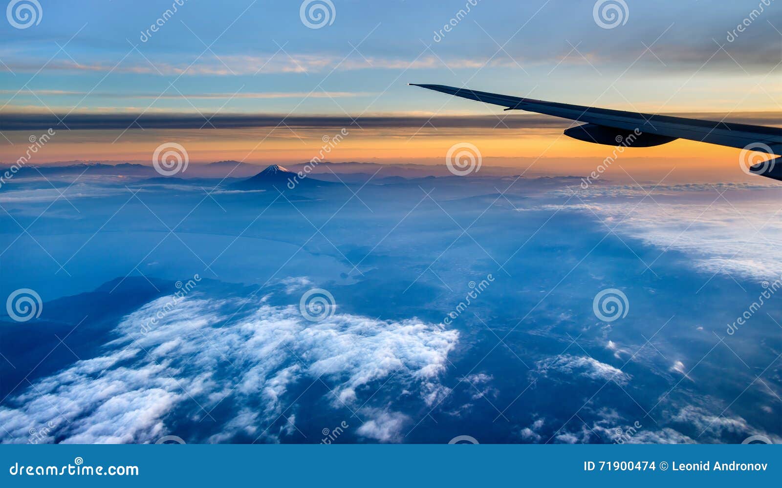 View of Mount Fuji through Airplane Window Stock Photo - Image of ...