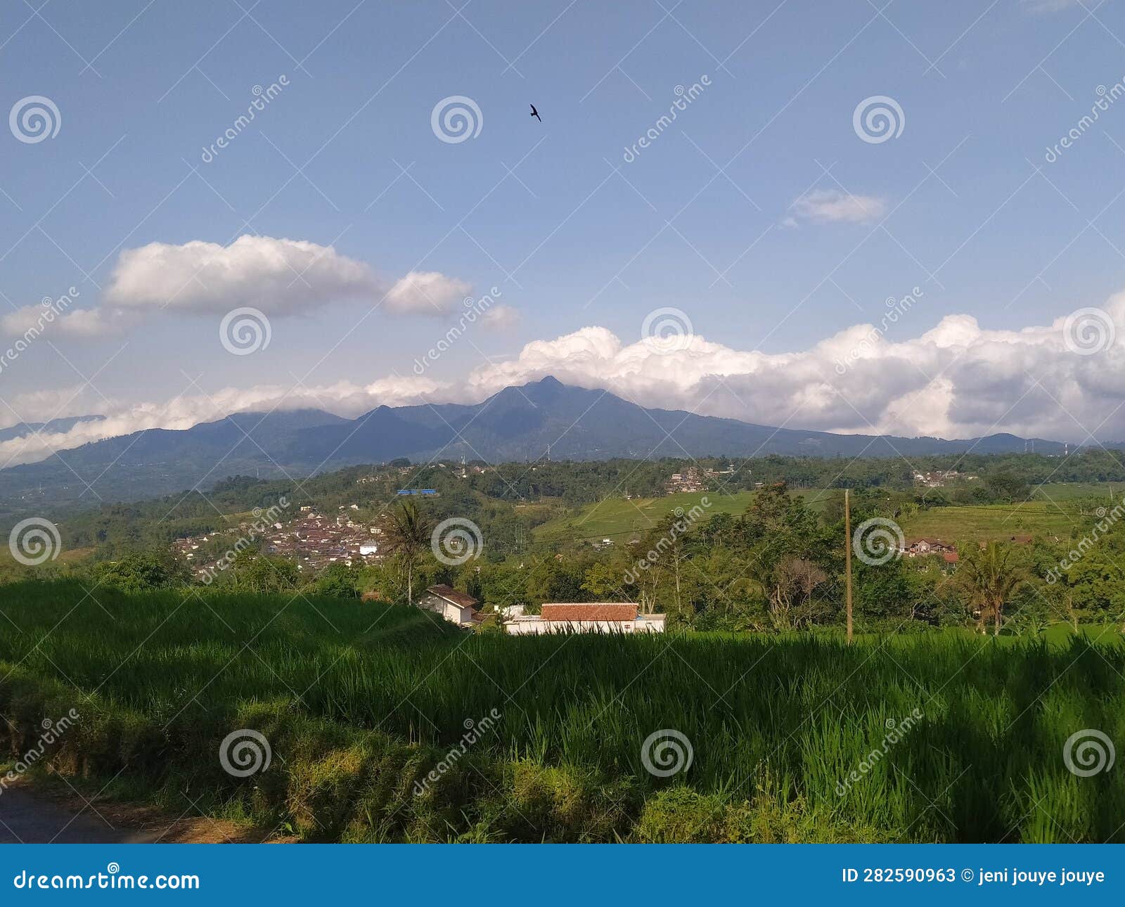 The View of Mount Karacak and Several Small Hills Around it Looks ...