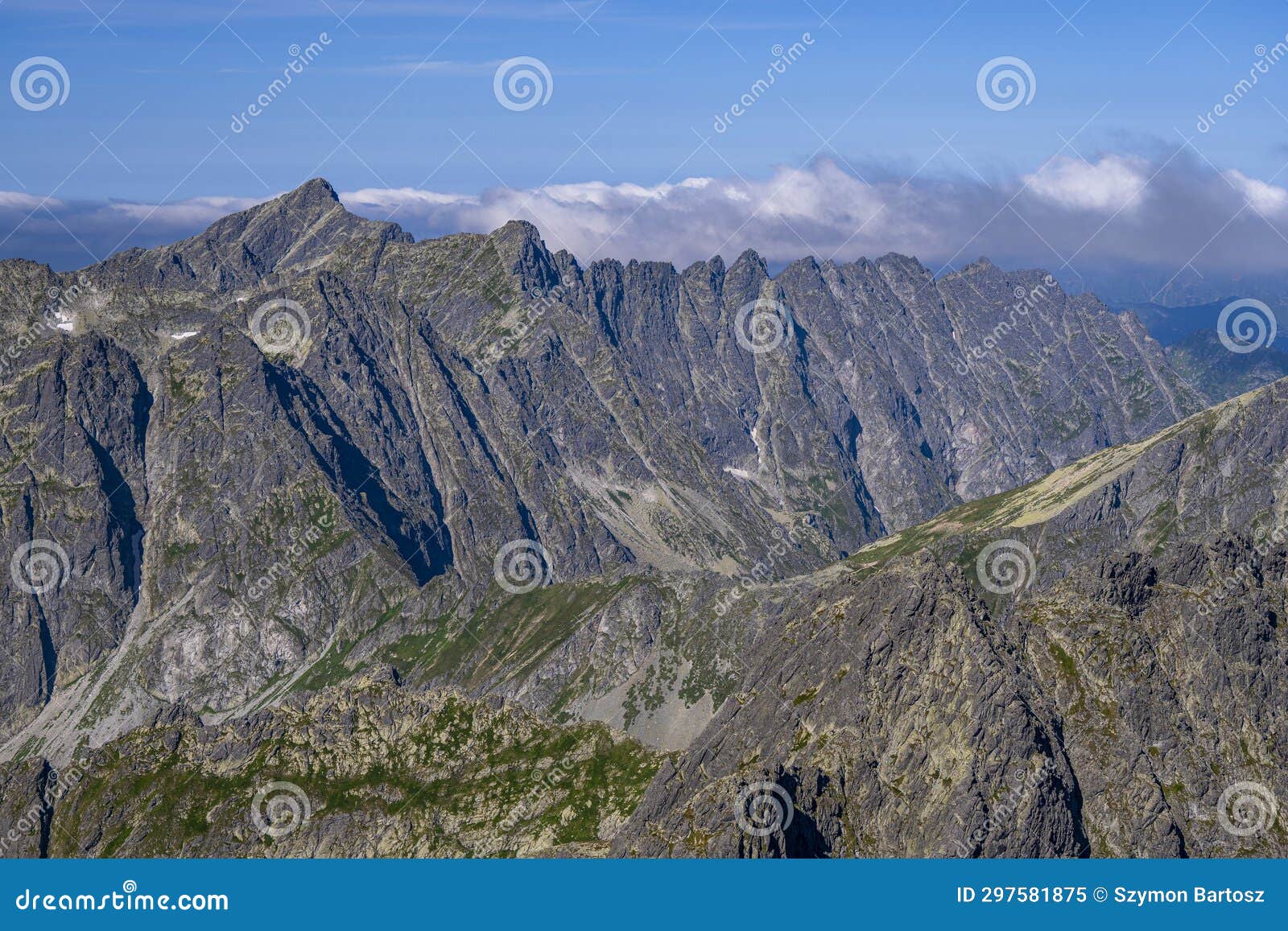A View on the Mount Krivan and the High Tatras from the Rysy Peak Stock ...