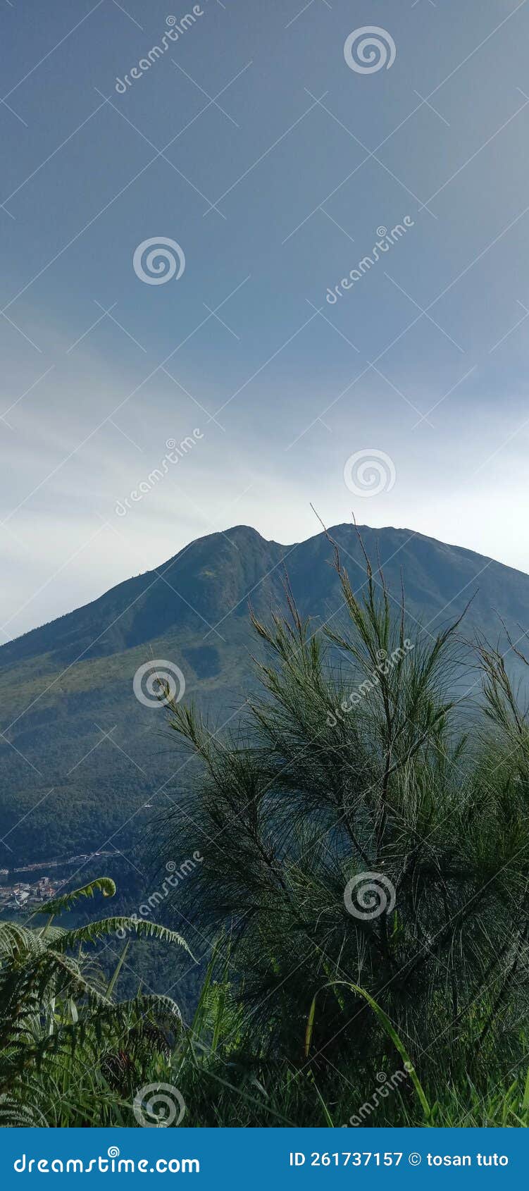 View of Mount Lawu from Mount Mongkrang Stock Image - Image of view ...