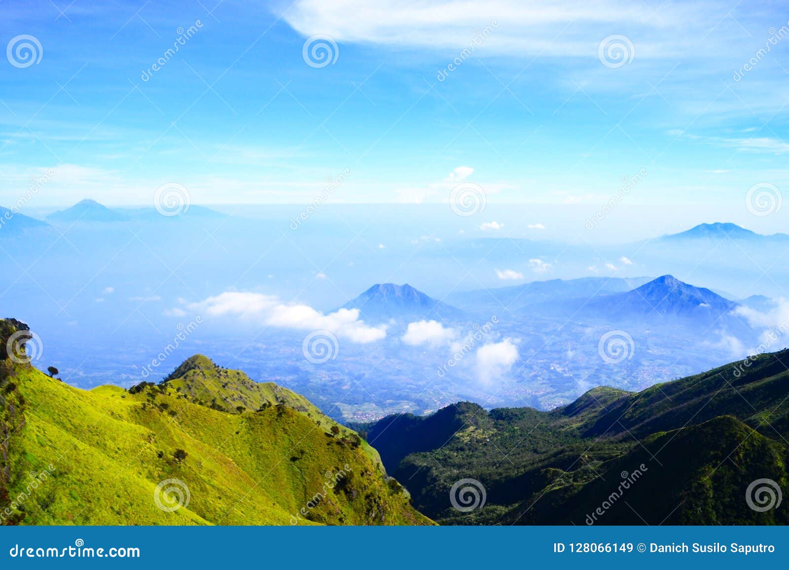 View on Mount Merbabu stock image. Image of morning - 128066149