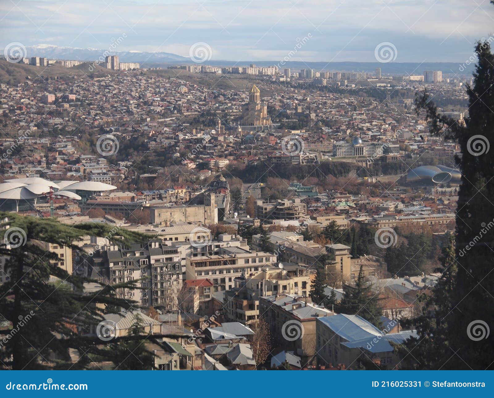 View from Mount Mtatsminda Over Tbilisi (Georgia) Stock Image - Image ...