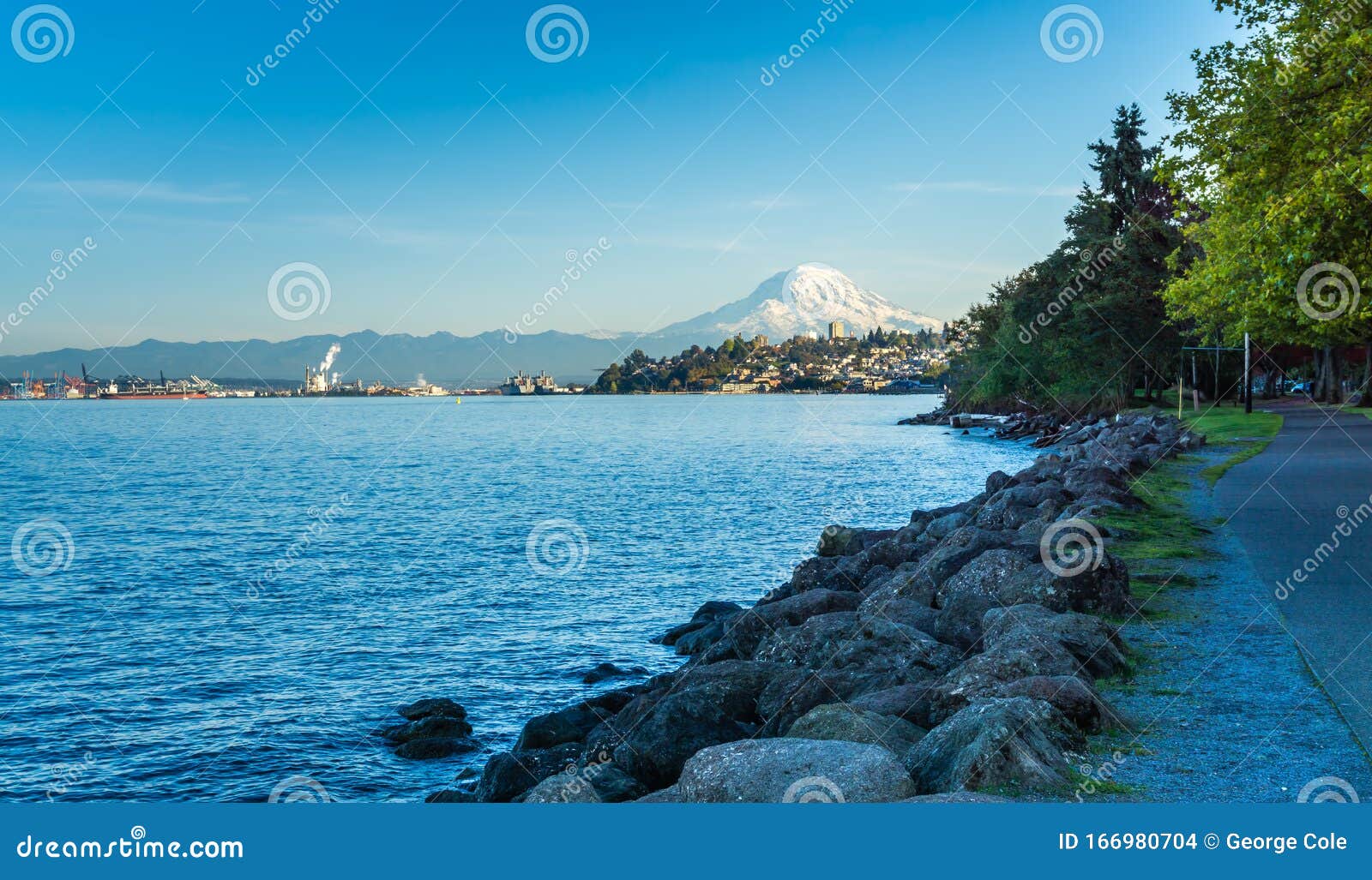 Peak and Ruston Shoreline 6 Stock Photo - Image of ruston, rocks: 166980704