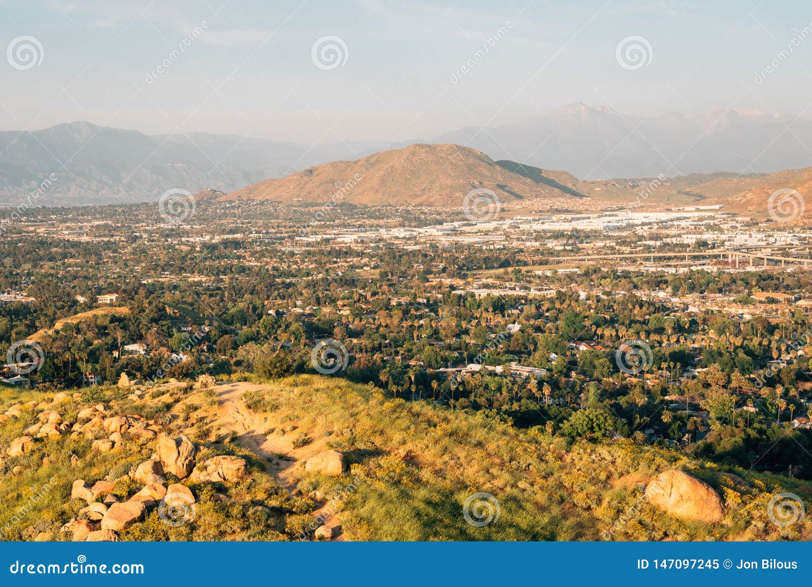 View from Mount Rubidoux in Riverside, California Stock Image - Image ...
