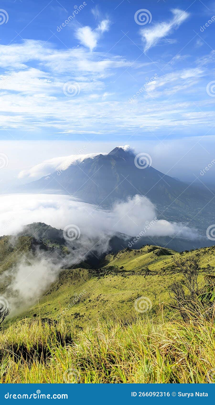 View of Mount Semeru from Mount Merbabu Stock Photo - Image of mount ...