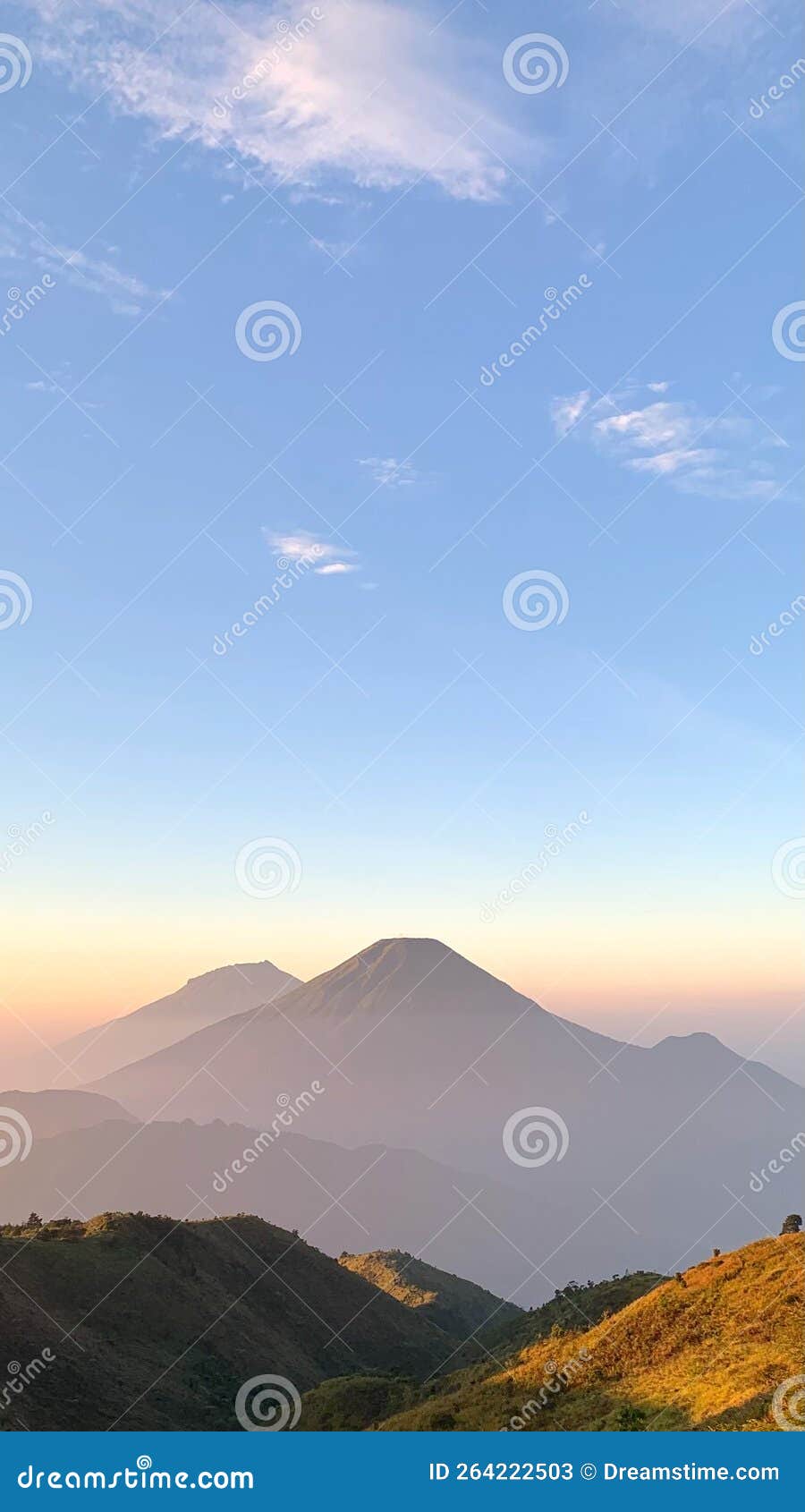 Mount Sindoro and Sumbing from Mount Prau Stock Image - Image of ...