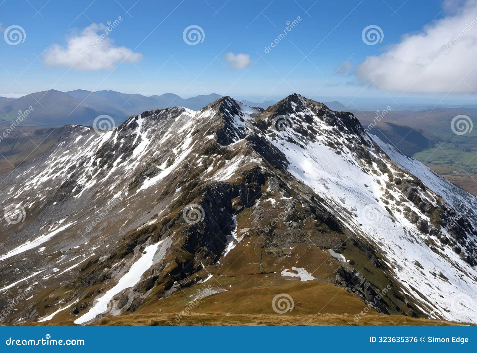 Mount Snowdon With Lake Glaslyn In Snowdonia National Park In ...