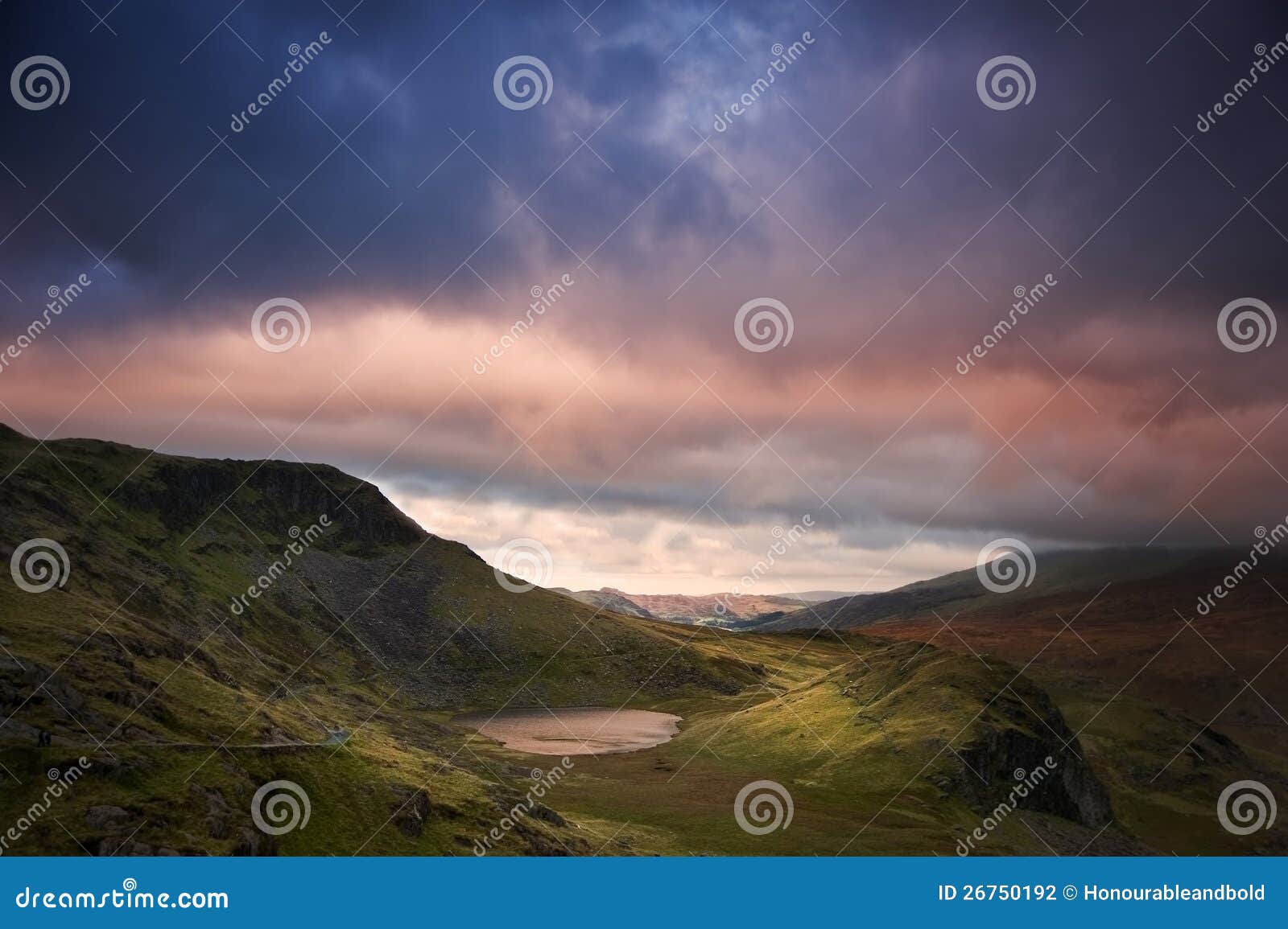 View from Mount Snowdon Towards Carneddau Stock Photo - Image of ...