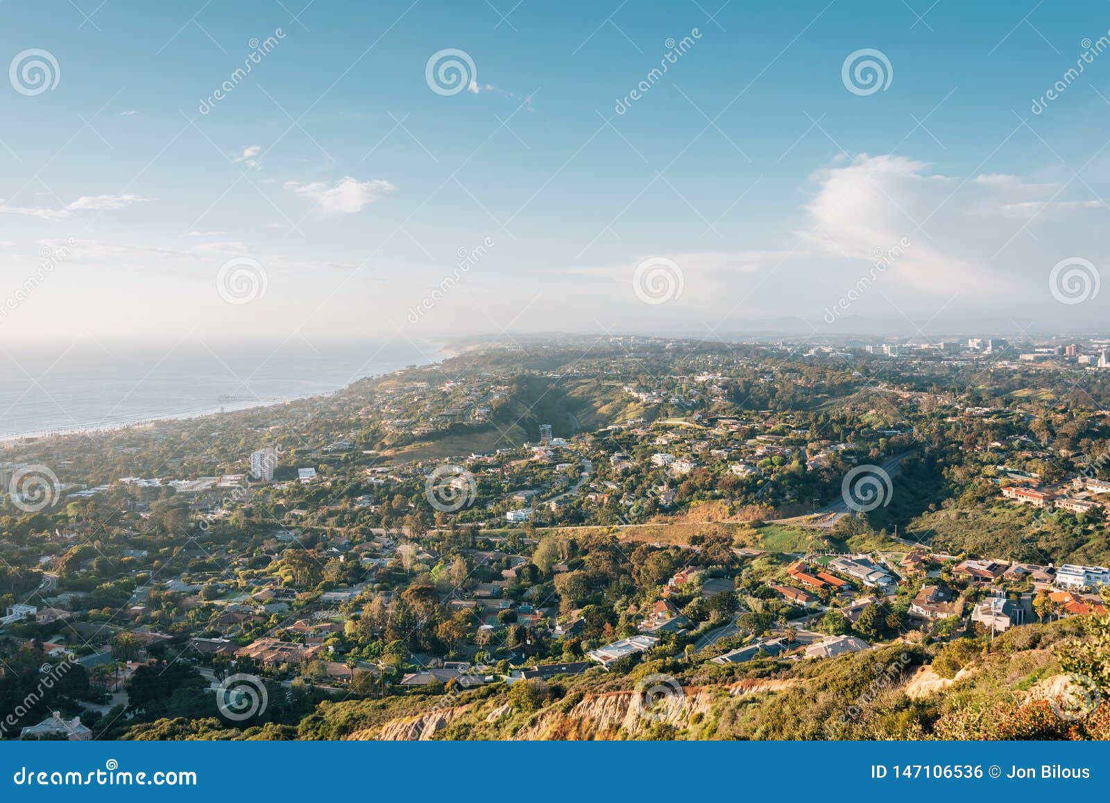 View from Mount Soledad, in La Jolla, San Diego, California Stock Photo ...