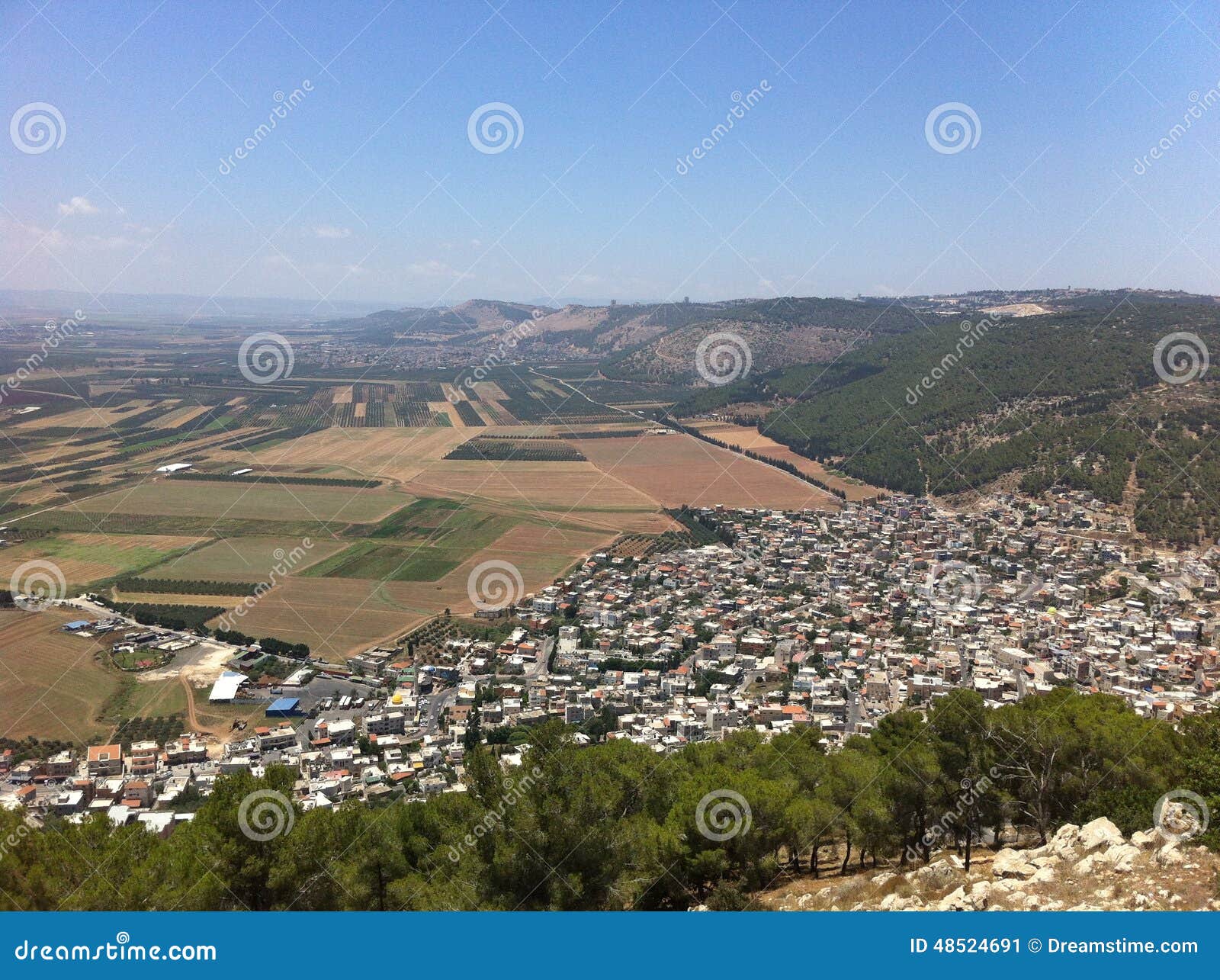 View from Mount Tabor stock image. Image of field, tabor - 48524691