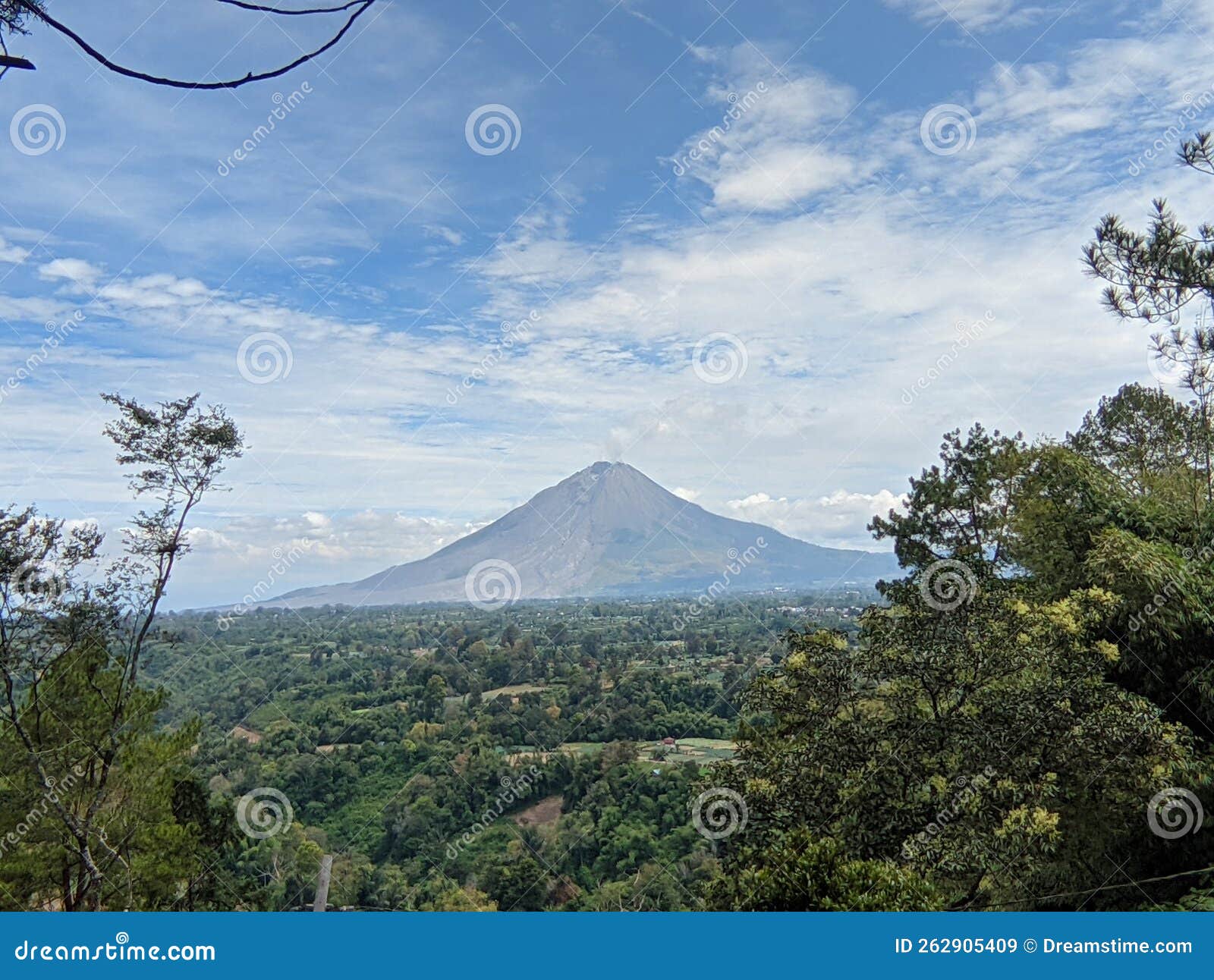The View of the Mountain from Afar is Very Beautiful with Green Trees ...
