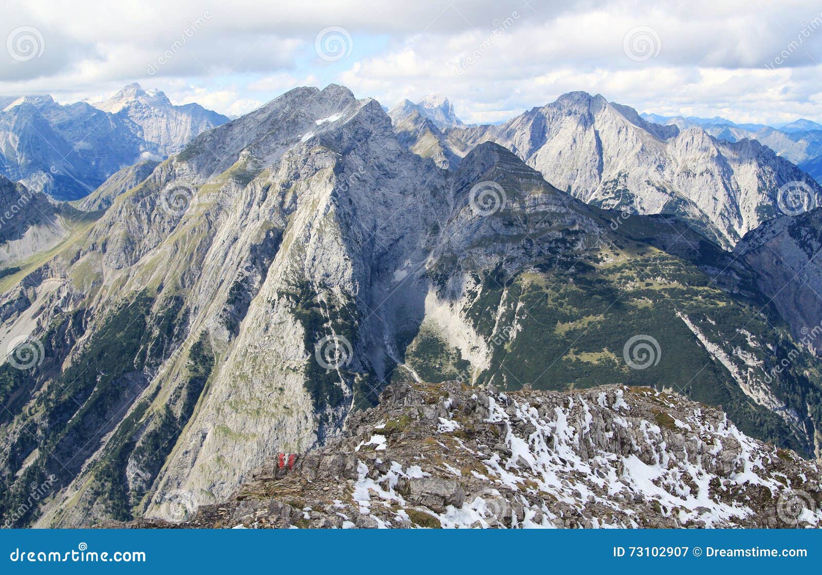 View on Mountain Chain in the Alps (karwendel) Stock Image - Image of ...