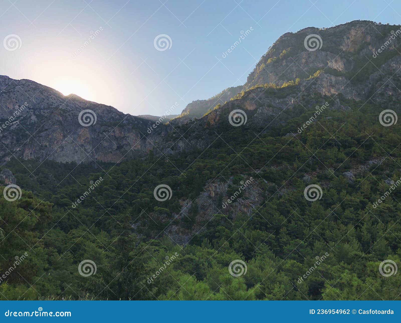 View of Mountain in the Forest in Kabak Mugla Turkey Stock Photo ...